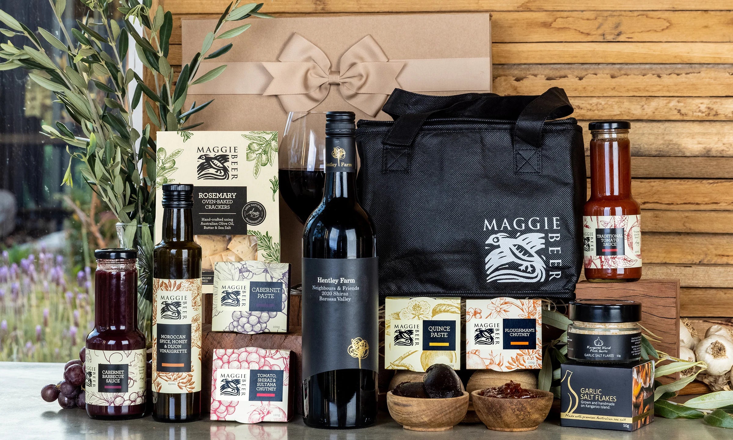 Maggie Beer's BBQ Essentials Hamper with Shiraz⼁The Hamper Emporium