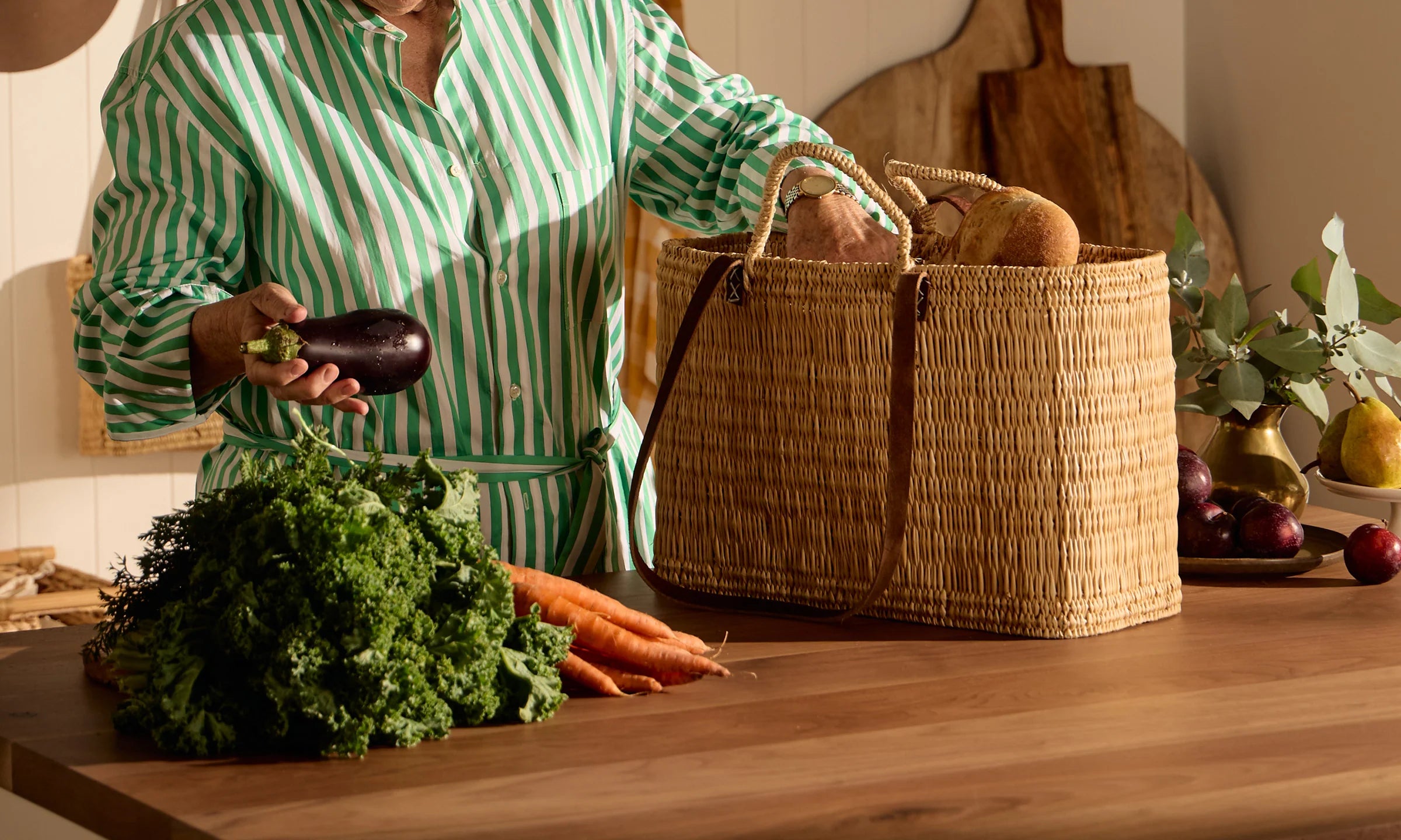 Small French Market Basket⼁The Hamper Emporium