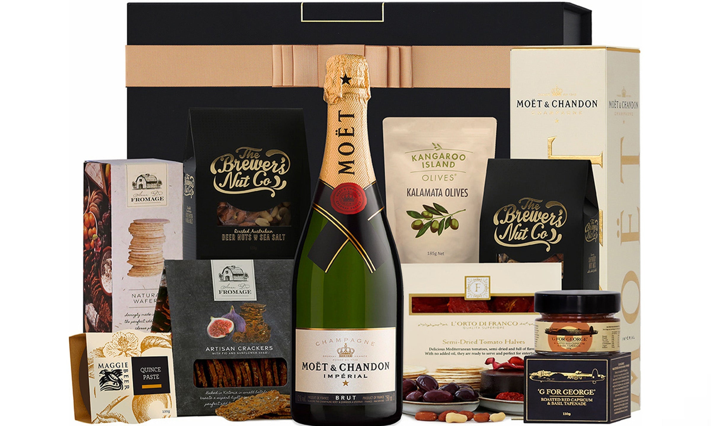 Moët & Gourmet Nibbles Hamper⼁The Hamper Emporium